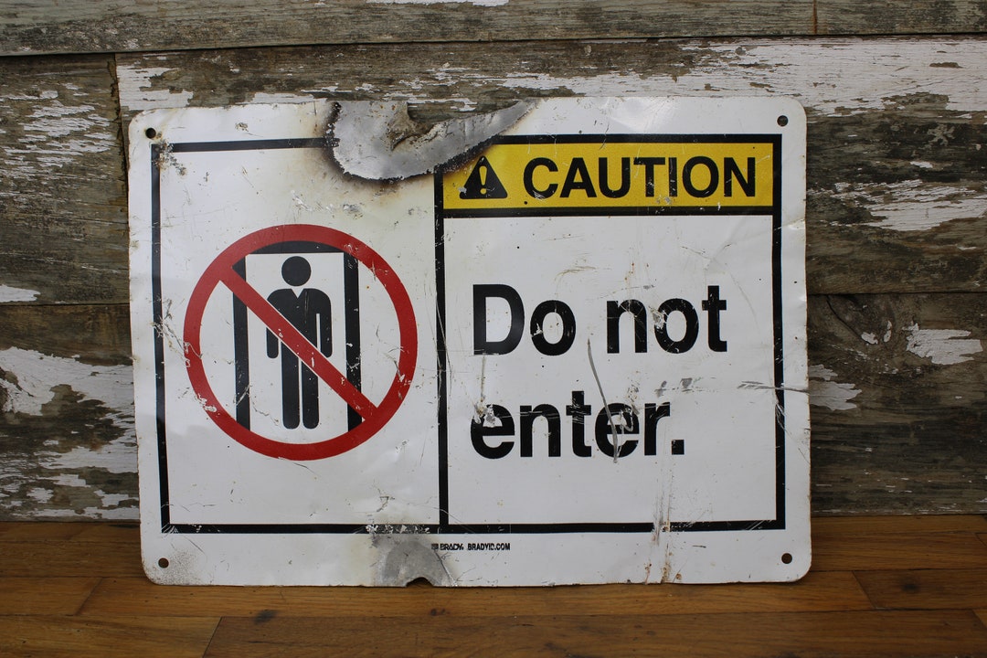 Authentic "caution Do Not Enter" Aluminum Sign - Fence Sign - Authentic ...