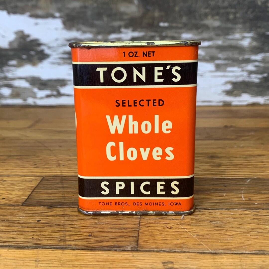 Vintage Tone’s Spices 1oz Selected Whole Cloves - Full! - Tone Bros ...