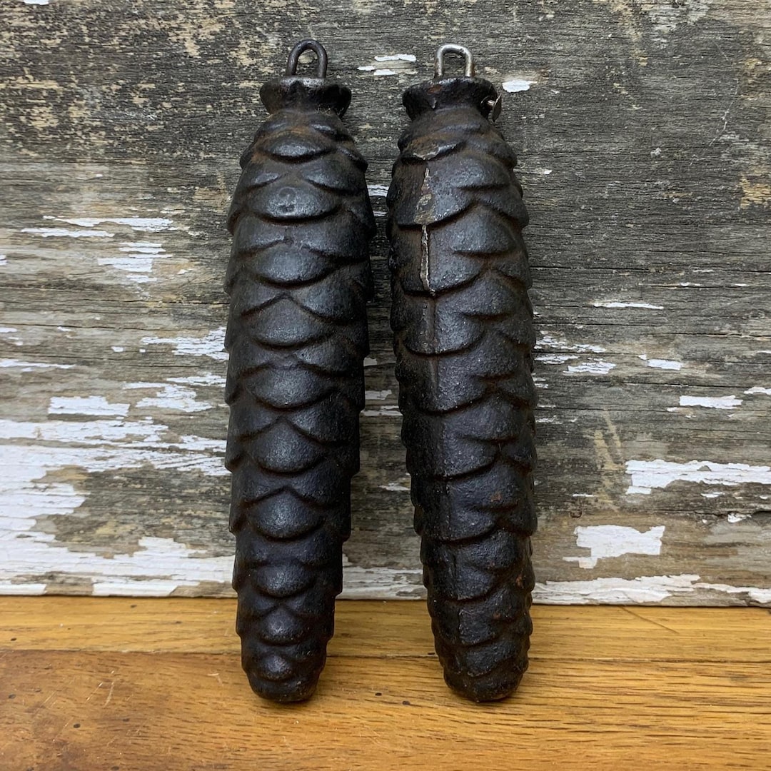 Vintage No. 3 Pine Cone Shaped Cuckoo Clock Weights - Pine Cone Clock ...