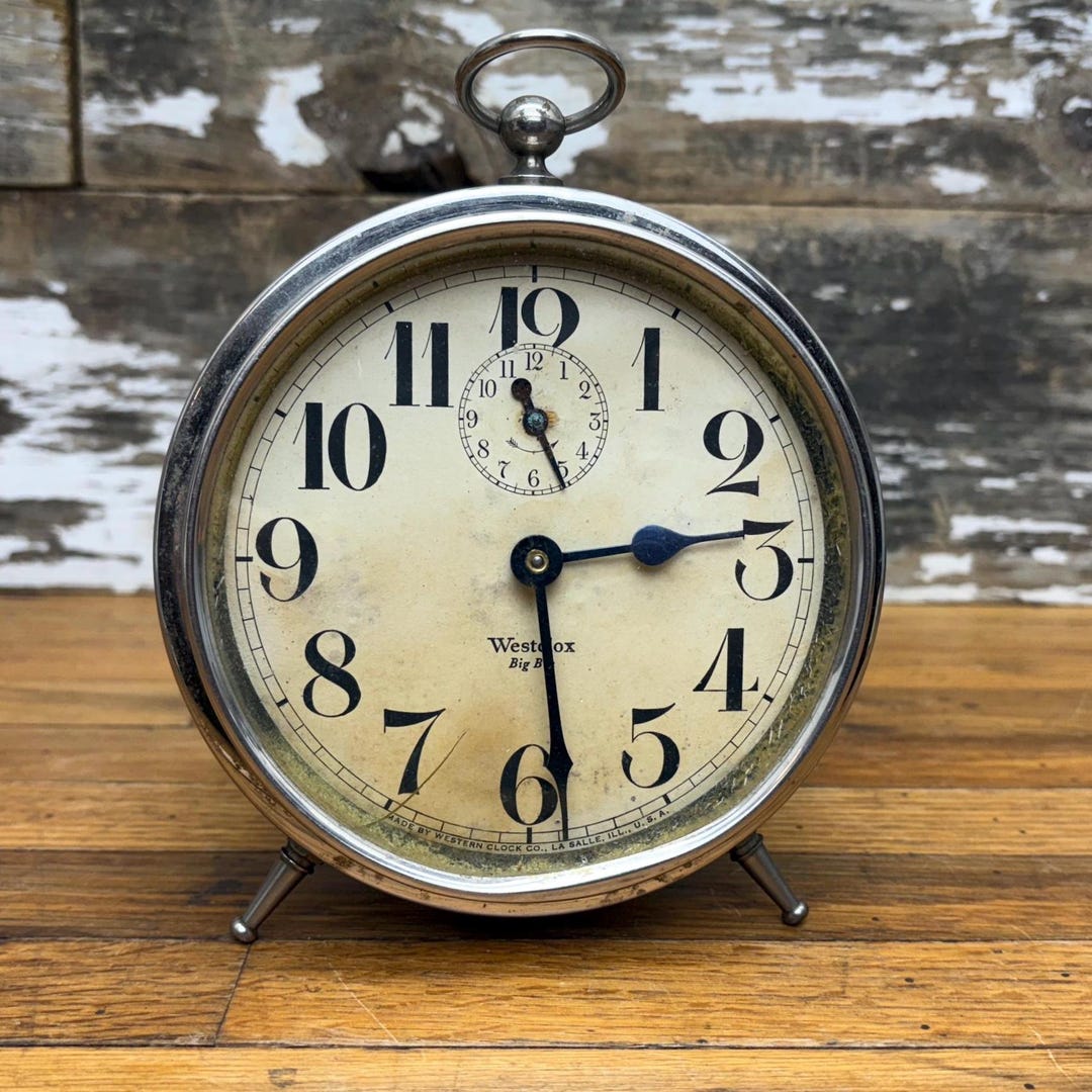 Antique Westclox Big Ben Desk Clock - Patent Dates 1902 to 1908 ...