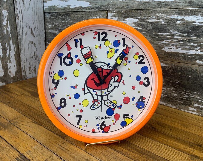 Vintage Kool Aid Man Wall Clock - Retro 1990s Nostalgia - Orange ...