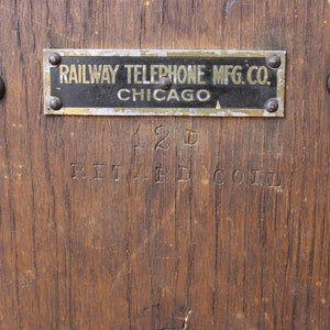 Antique Wood Railway Telephone Mfg. Co. Chicago Box Wooden Coil Box ...