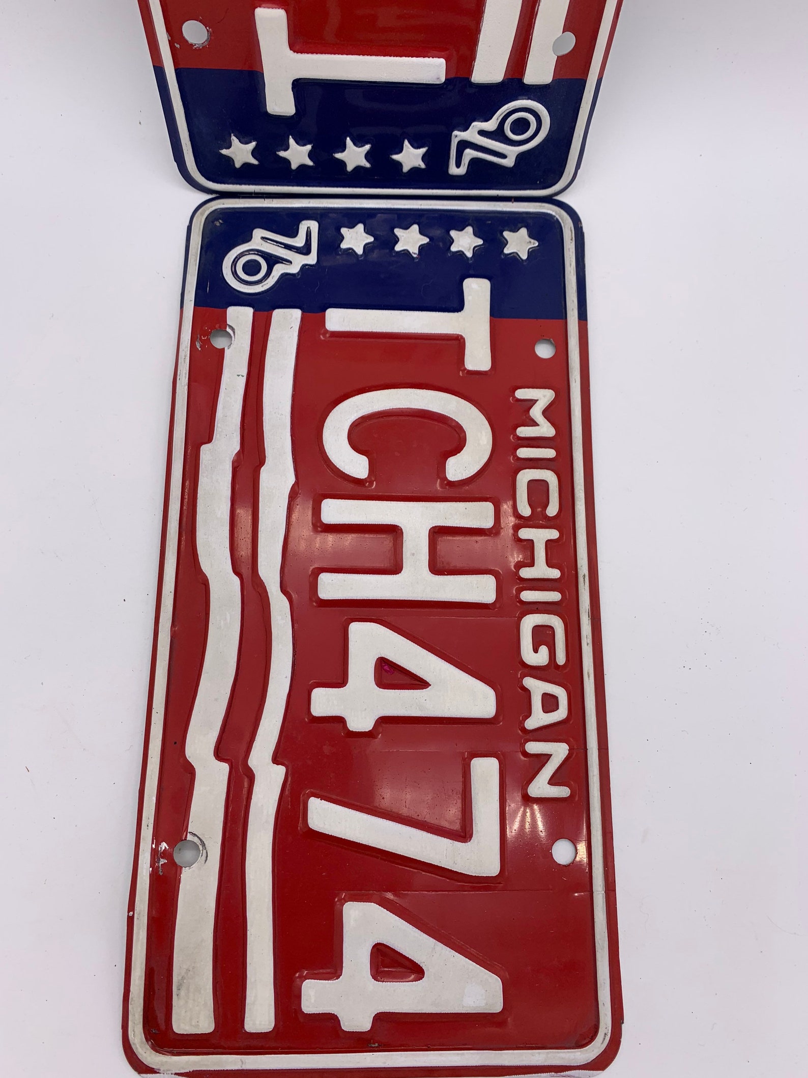 1976 Michigan Red White And Blue License Plates Etsy 1976-michigan-red-white-and-blue-license-plates-etsy