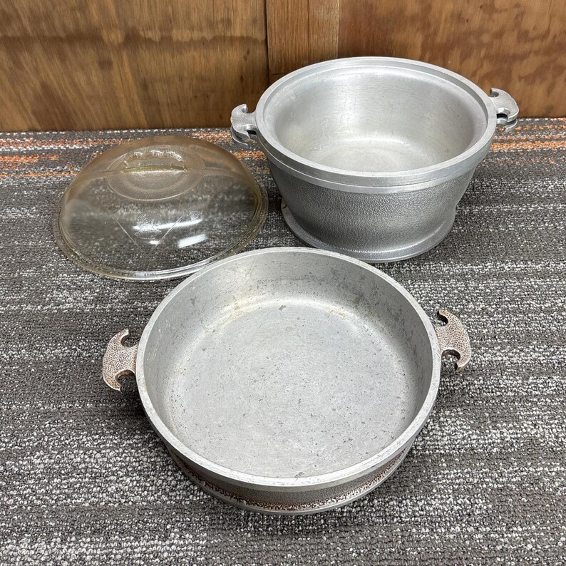 Vintage Guardian Service Ware - Stacking Three Piece Pot Set With Glass ...