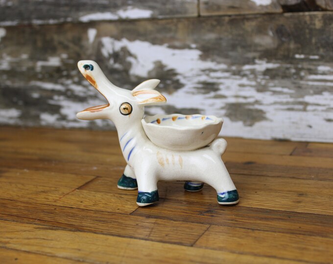 Vintage Ceramic Screaming Donkey Incense Burner Ashtray - Mid Century ...
