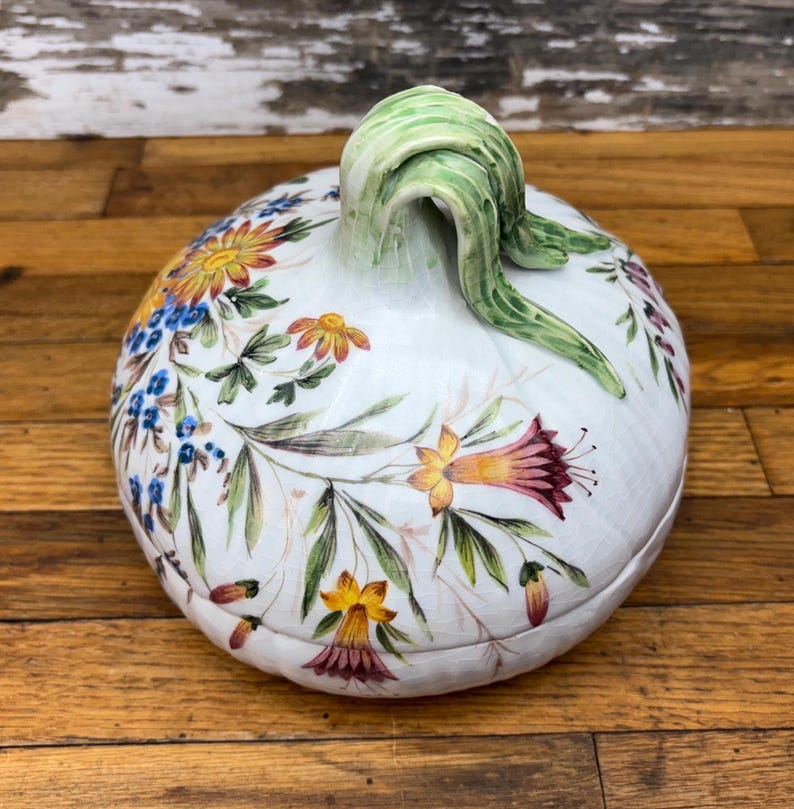 Vintage Meiselman Onion Tureen - Painted Italian Pottery - Ceramic Art ...