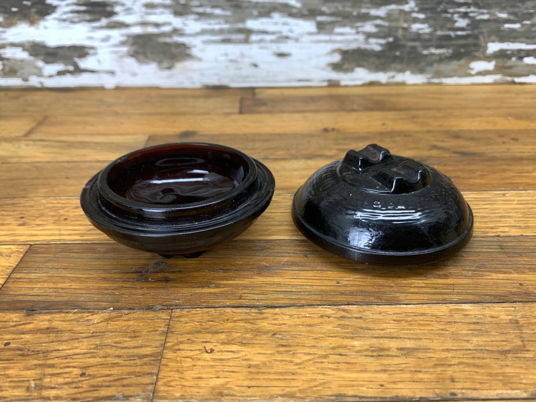 Antique Brown Glass Weir Jar Lids - the Weir Company - Copyright 1892 ...