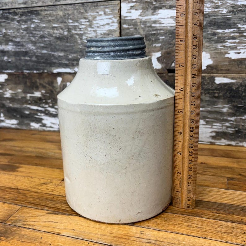 Antique Macomb Pottery Stoneware Crock: Ball Zinc Lid, Illinois - Etsy