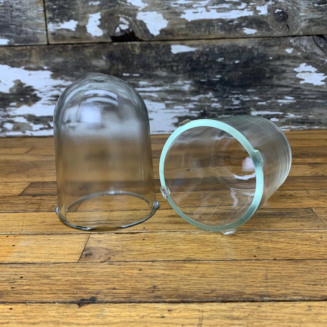 Vintage Thick Glass Railroad Signal Lens- Clear Glass Replacement Globe ...