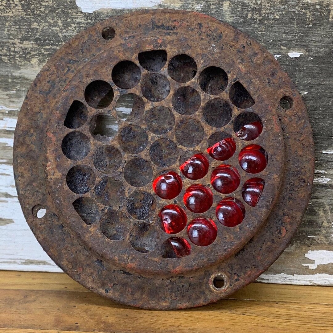 Vintage Do Ray Nobby Red Glass Reflector - Do Ray Lamp Co. - Do Ray ...