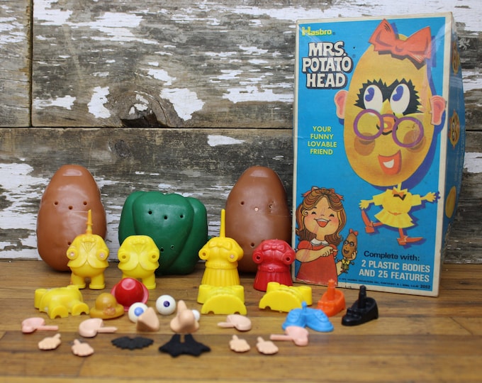 1972 Hasbro Mr. and Mrs. Potato Head, Green Pepper Head - Vintage ...