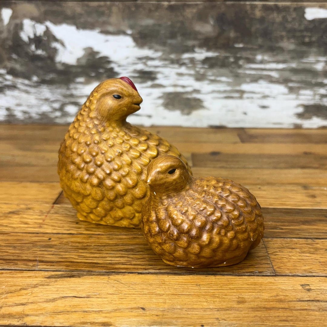 Vintage Hand Painted Chalkware Quail Partridge Figures - Etsy