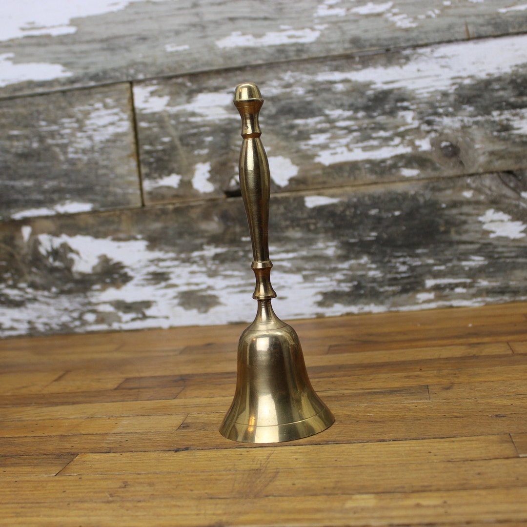 Vintage 9 Brass Bell Tall Slender Brass Bell Classic Ring With ...