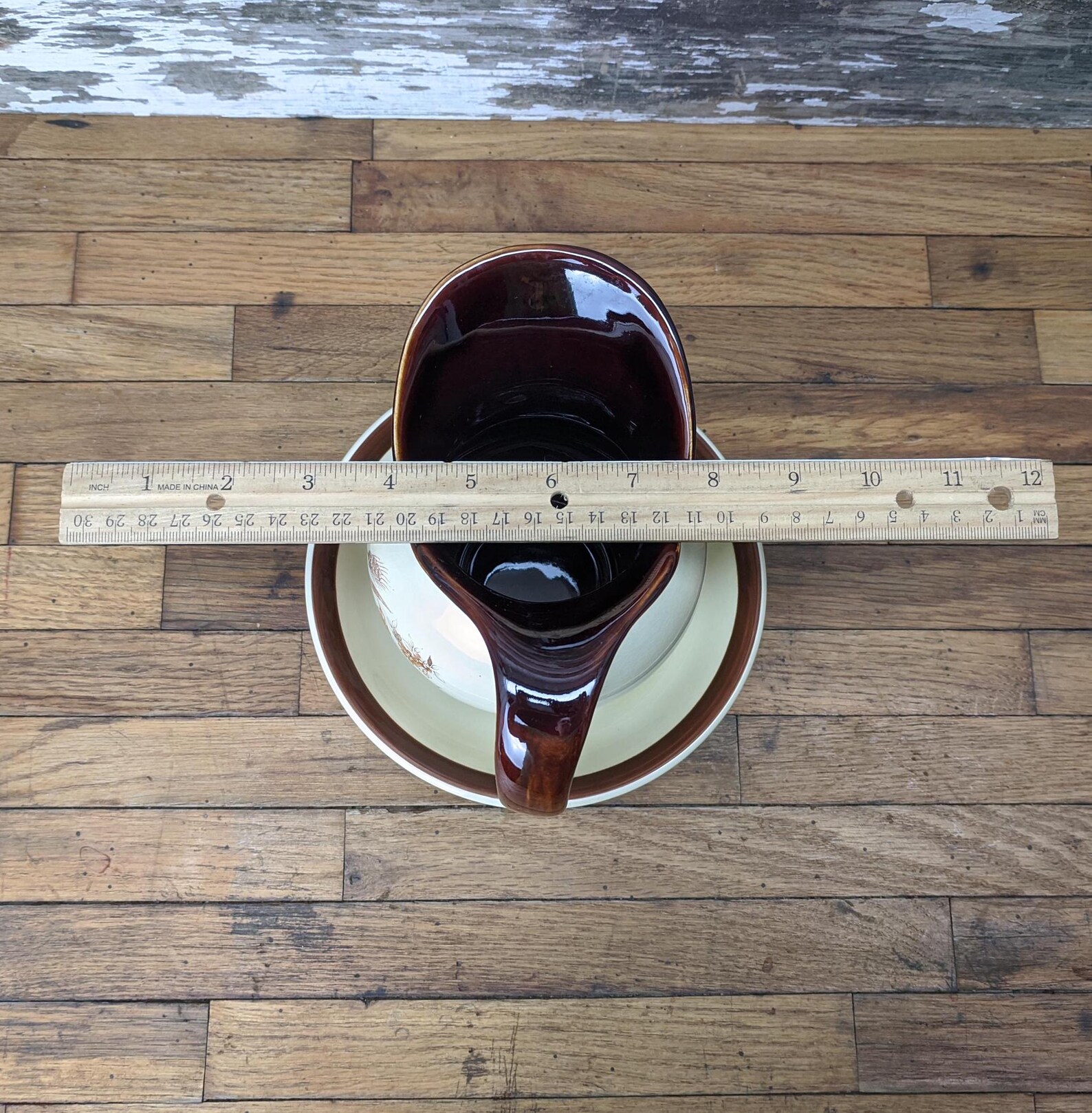 Cottage Style Ceramic Pitcher With Wheat Design Made in Japan Vintage ...