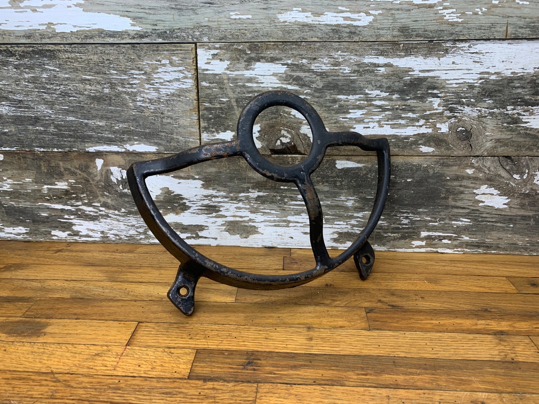 Antique Cast Iron Treadle Sewing Machine Pulley Guard, 12 Wheel Guard ...