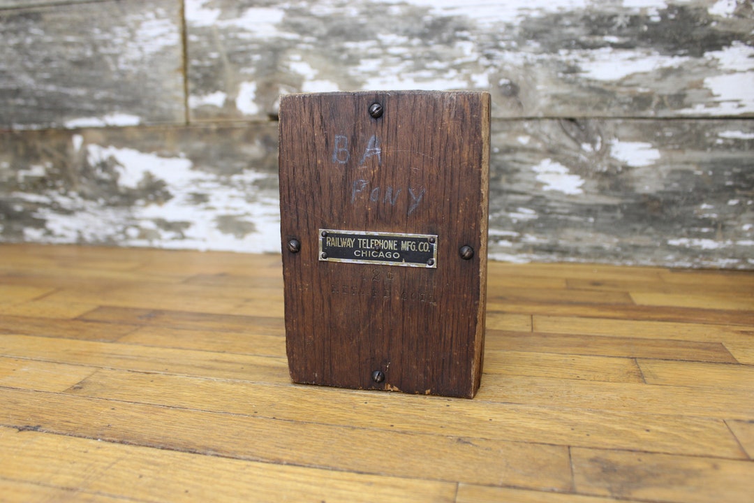Antique Wood Railway Telephone Mfg. Co. Chicago Box Wooden Coil Box ...