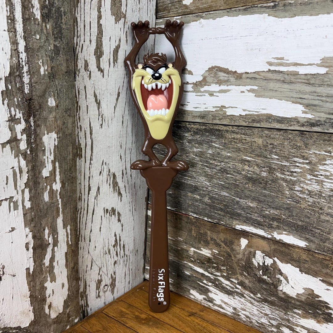 Vintage Six Flag Theme Park Taz Back Scratcher - 1990s Warner Bros ...