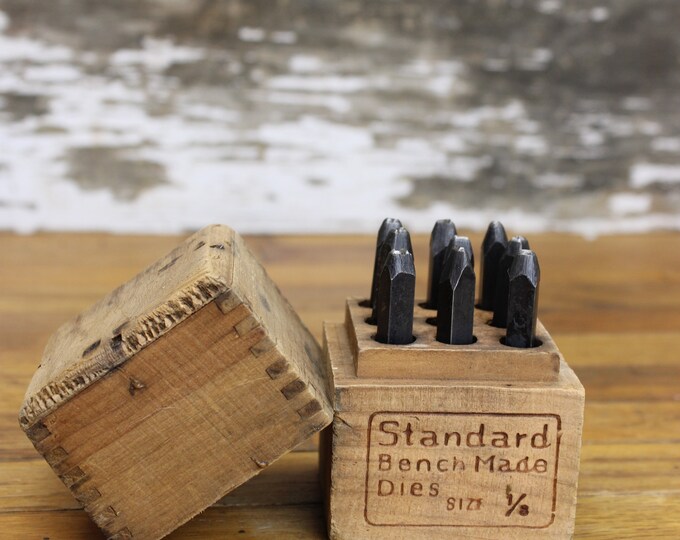 Vintage Standard Bench Made Number Dies 1/8 Inch Size With Original ...