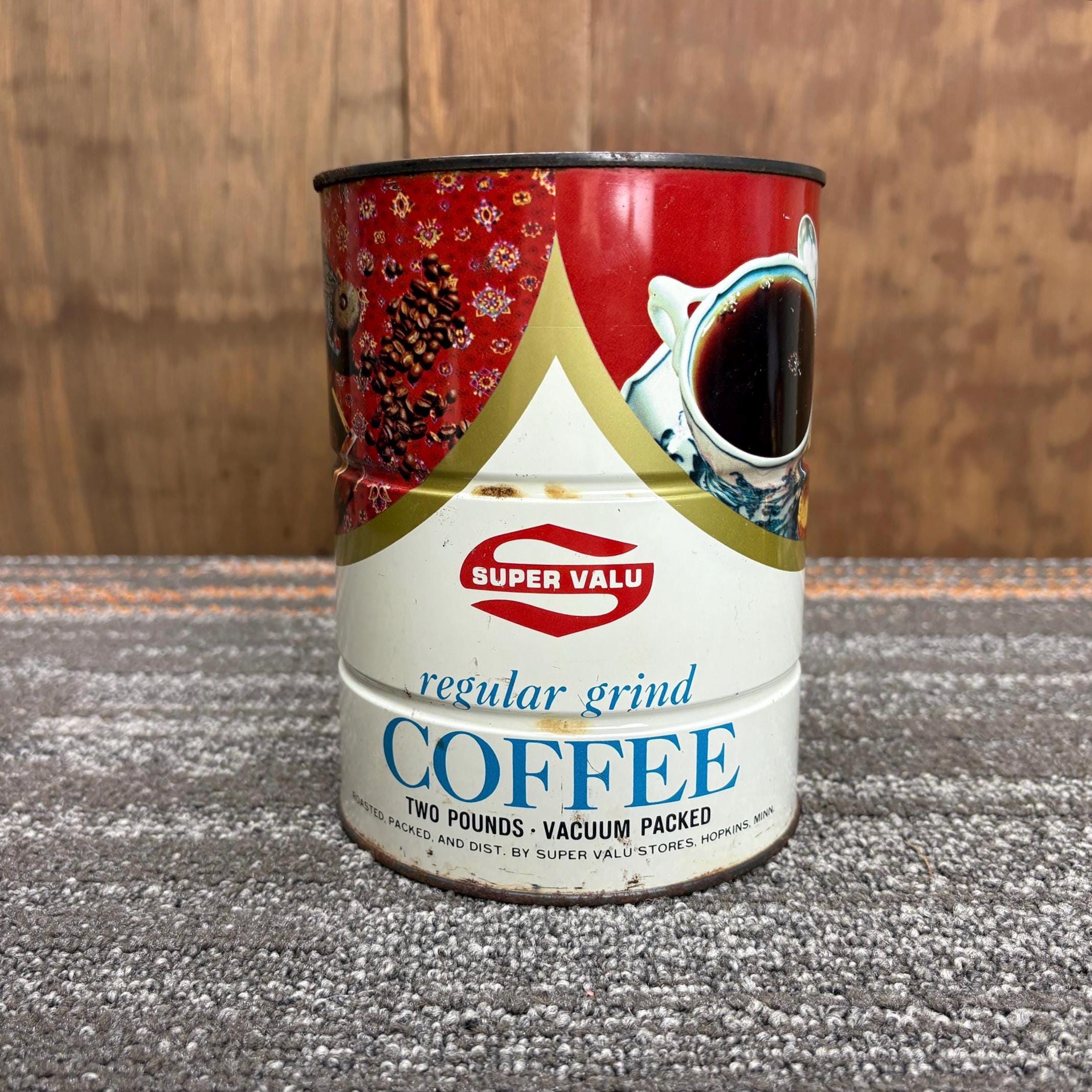 Vintage Super Valu Coffee Can – Regular Grind, 2lb Vacuum Packed - Etsy