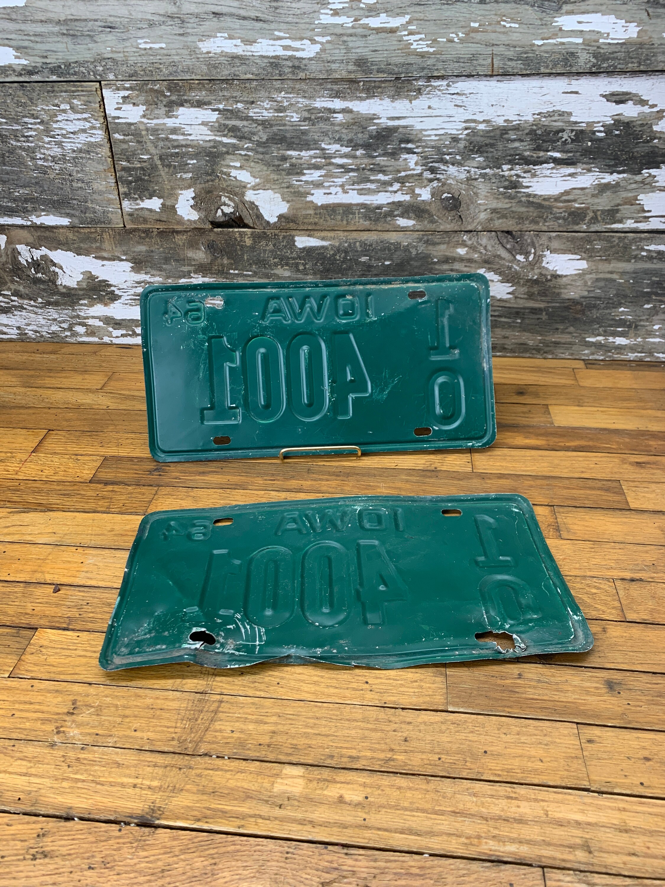 Vintage Custom License Plate Set - 1964 IOWA 4001 - County 10 - Front ...
