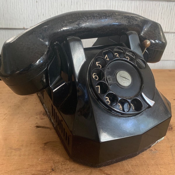 Black Bakelite Phone - Etsy