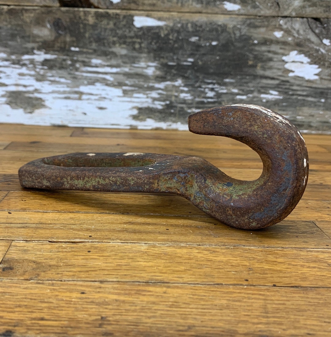 Antique Iron Hook - Forged Iron Hook - Scrap Art Parts - Industrial ...