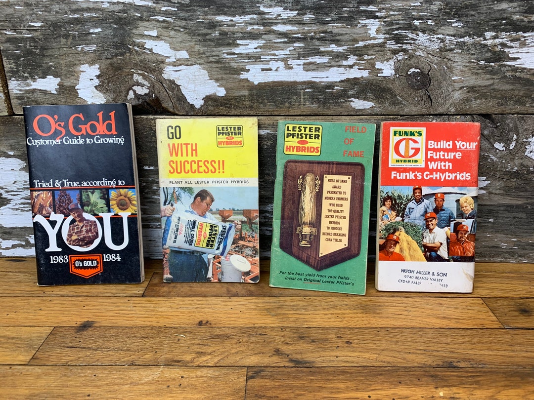 Vintage 1970s and 1980s Farming Seed Pocket Booklets, Mixed Lot of 4 Os ...
