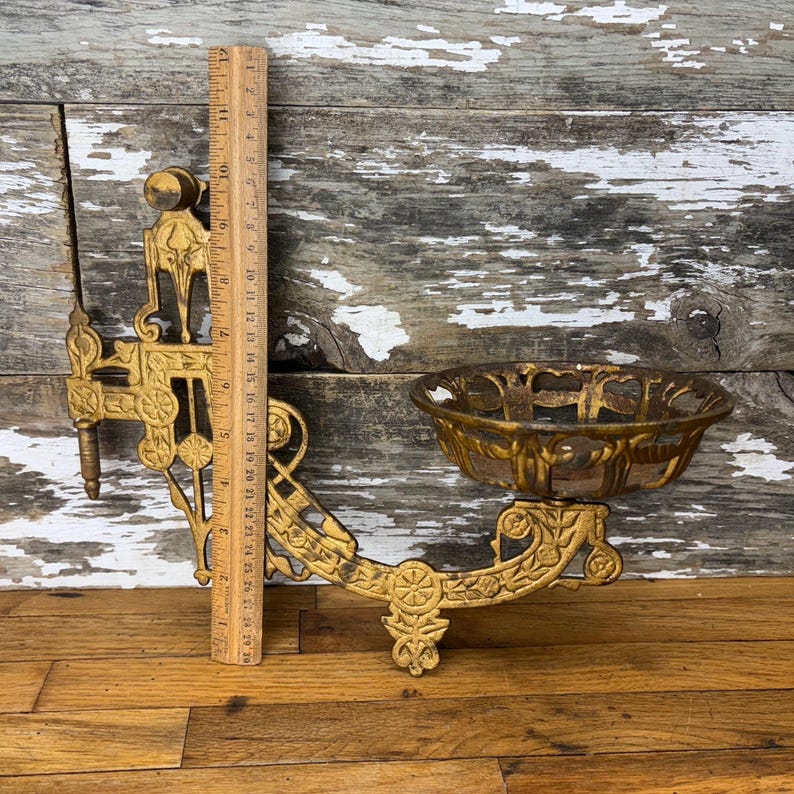 Antique Cast Iron Swing Arm Sconce With Mirror Slot (no Wall Bracket ...