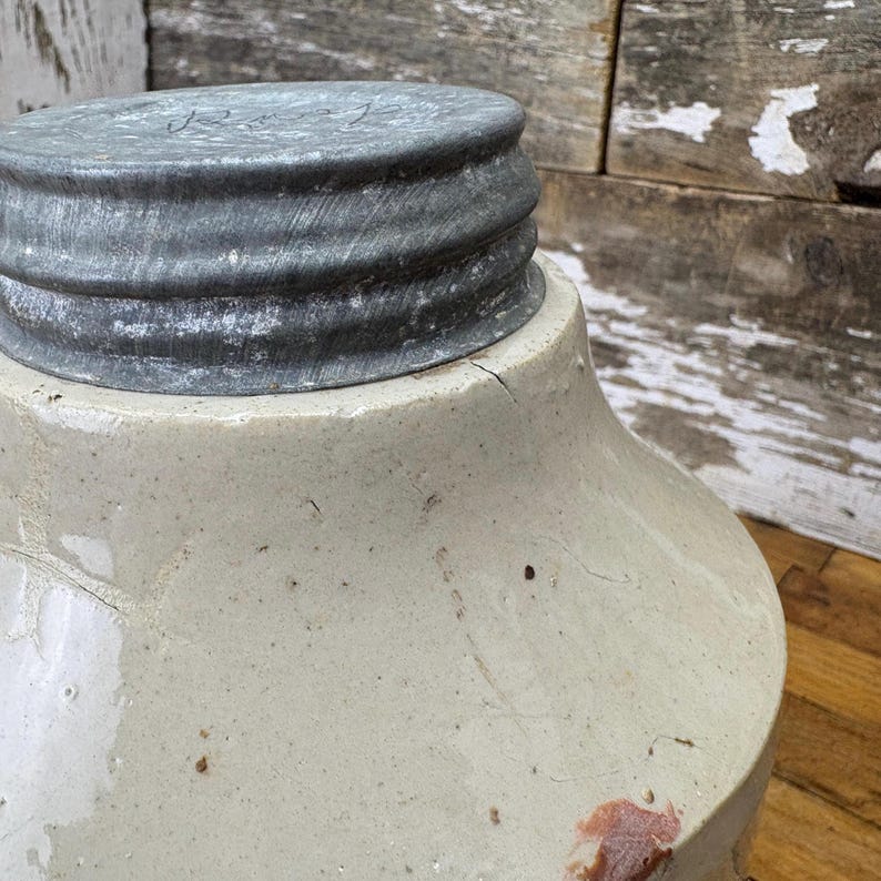 Antique Macomb Pottery Stoneware Crock: Ball Zinc Lid, Illinois - Etsy