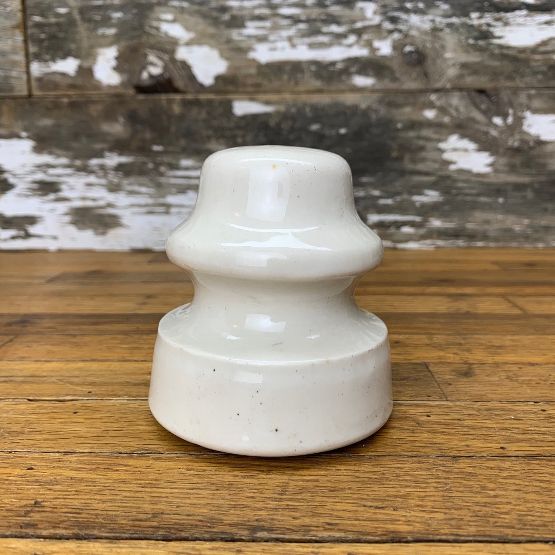 White Porcelain Insulator - Unmarked - Antique - Western Insulator - Etsy