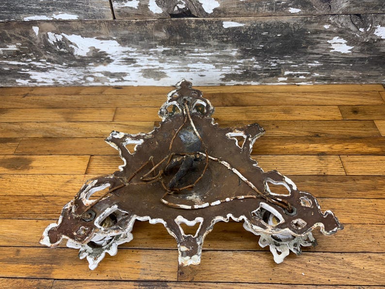 Antique Cast Iron Ceiling Light Fixture - Three Socket - Northern ...