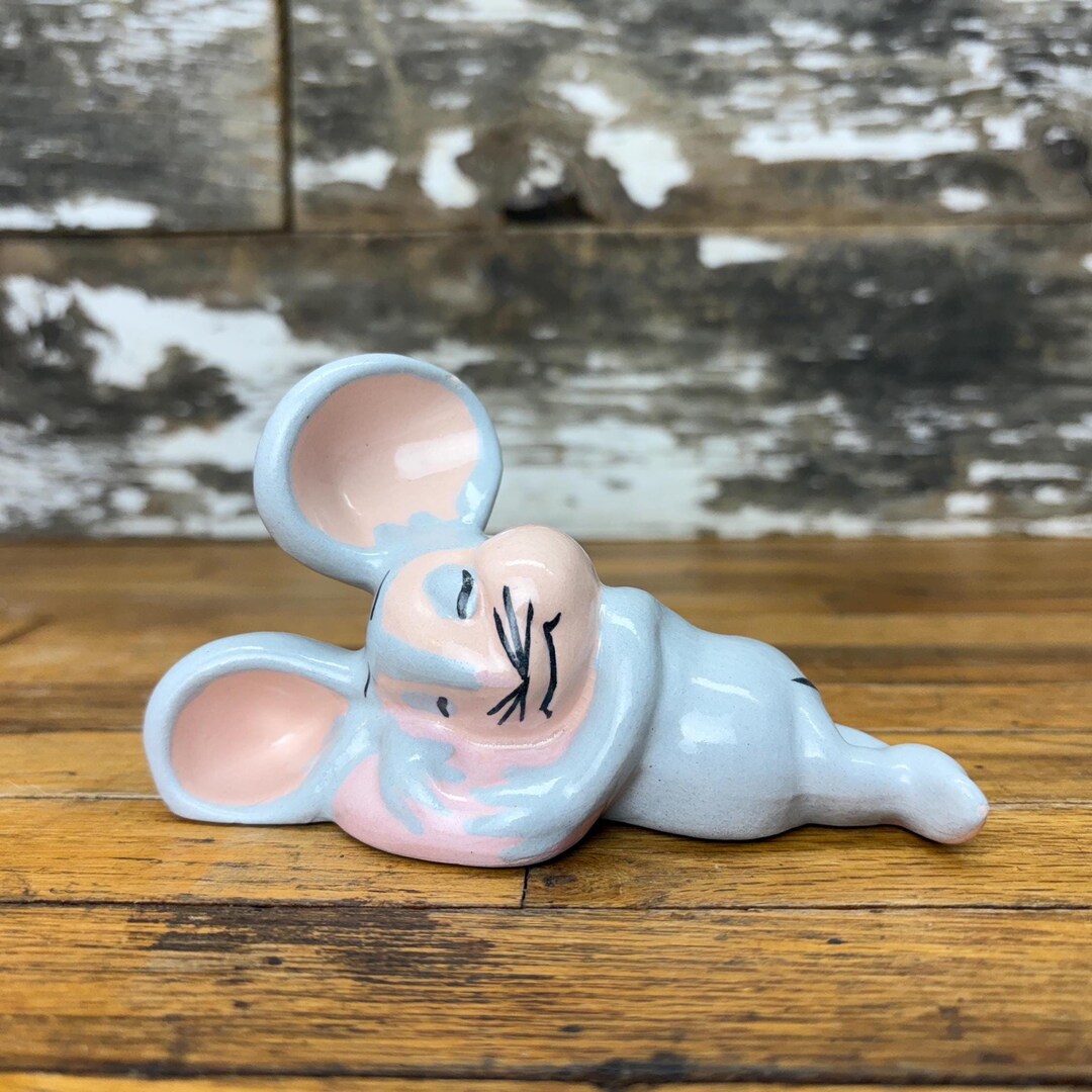 Ceramic Rosebud Sleeping Mouse Figurine Warner Bros. - 1940s American ...