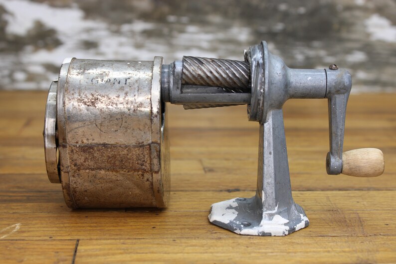 Vintage Manual Pencil Sharpener, Giant Brand With Octagonal Base - Etsy