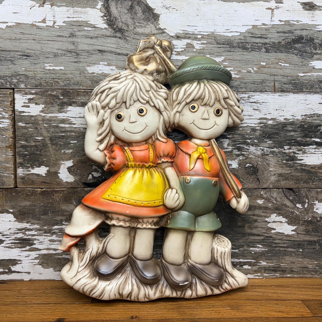 Retro Raggedy Ann and Andy Plaster Wall Decor - Etsy