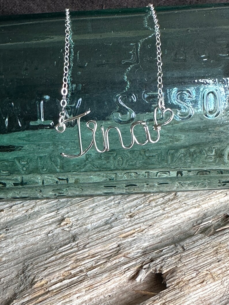 Name Necklace "tina" Sterling Silver - Etsy