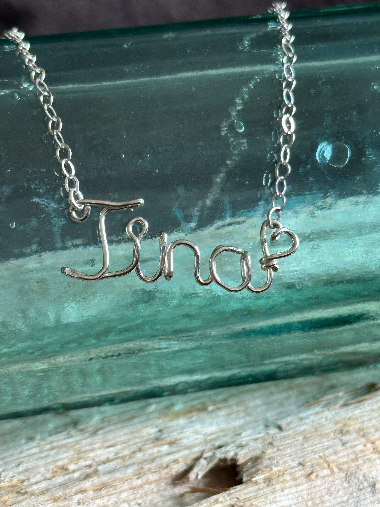 Name Necklace "tina" Sterling Silver - Etsy