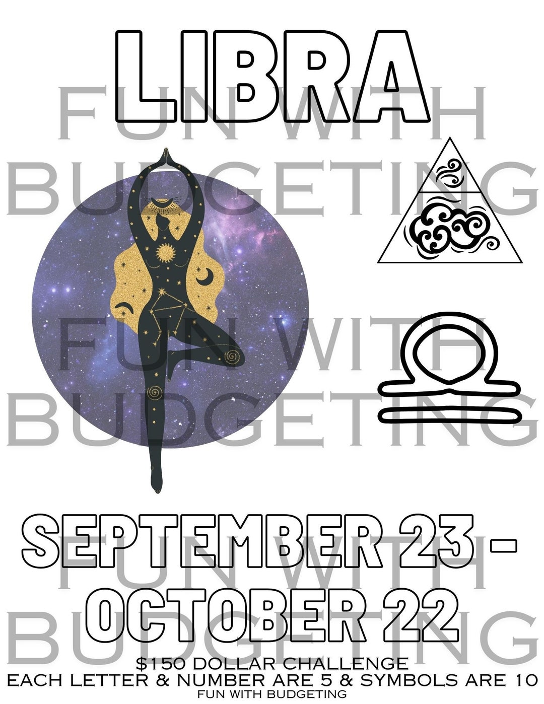 Zodiac Saving Challenge - Year Long Challenge - Etsy