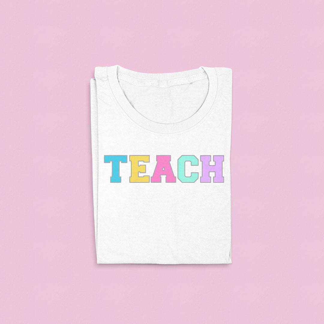 Teach Svg / Varsity Letters Svg / Teacher Svg / Teach Word Clip Art ...