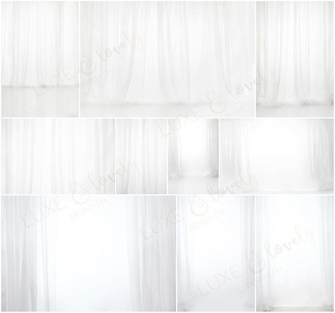 White Sheer Curtain Digital Photo Backgrounds - Etsy