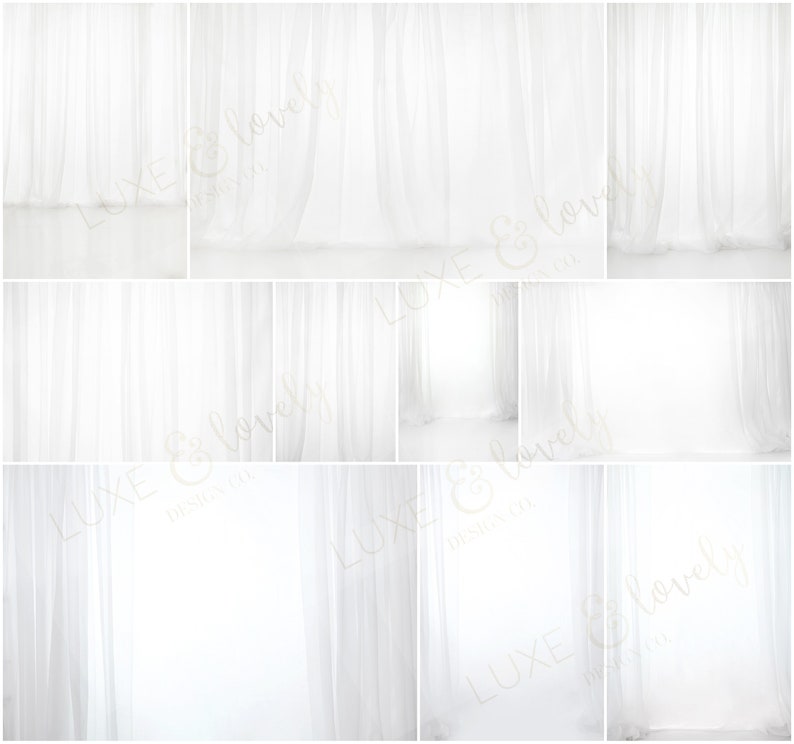 White Sheer Curtain Digital Photo Backgrounds - Etsy
