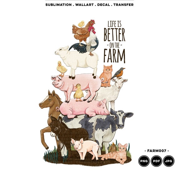 Farm Animal Art Etsy