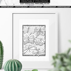 Butterfly Coloring Page for Kids Whimsical Spring Easter - Etsy Canada
