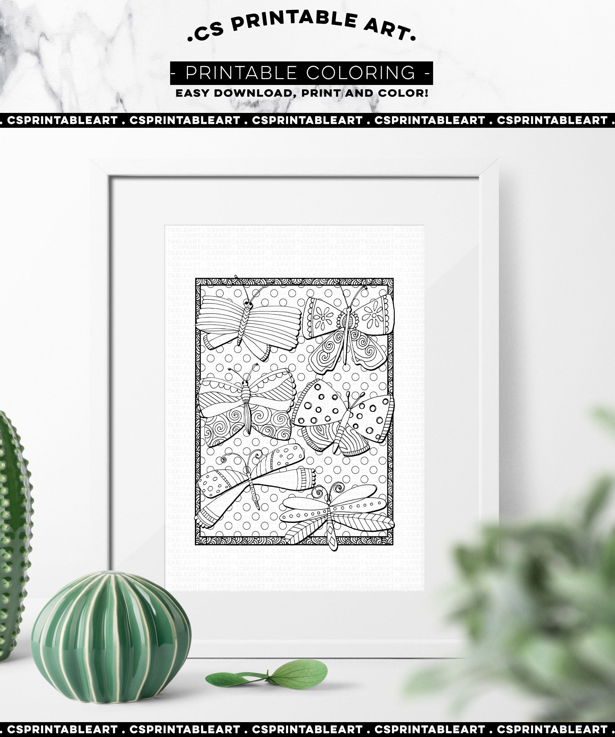 Butterfly Coloring Page for Kids Whimsical Spring Easter - Etsy Canada