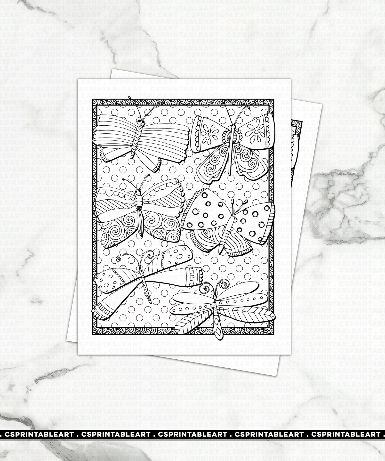 Butterfly Coloring Page for Kids Whimsical Spring Easter - Etsy Canada