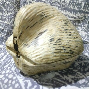 Wooden Box Shell Clam Shaped Painted Wooden Box. Unusual and - Etsy
