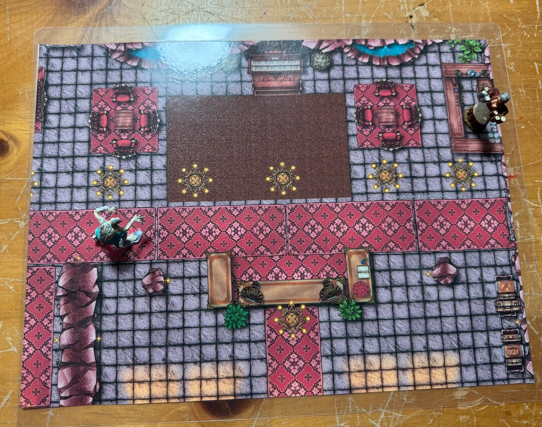 Gothic Horror Hotel Lobby RPG Map 8x11in Download Only - Etsy