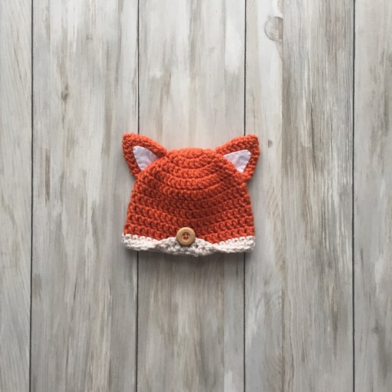 Baby Fox Hat With Button Nose - Etsy