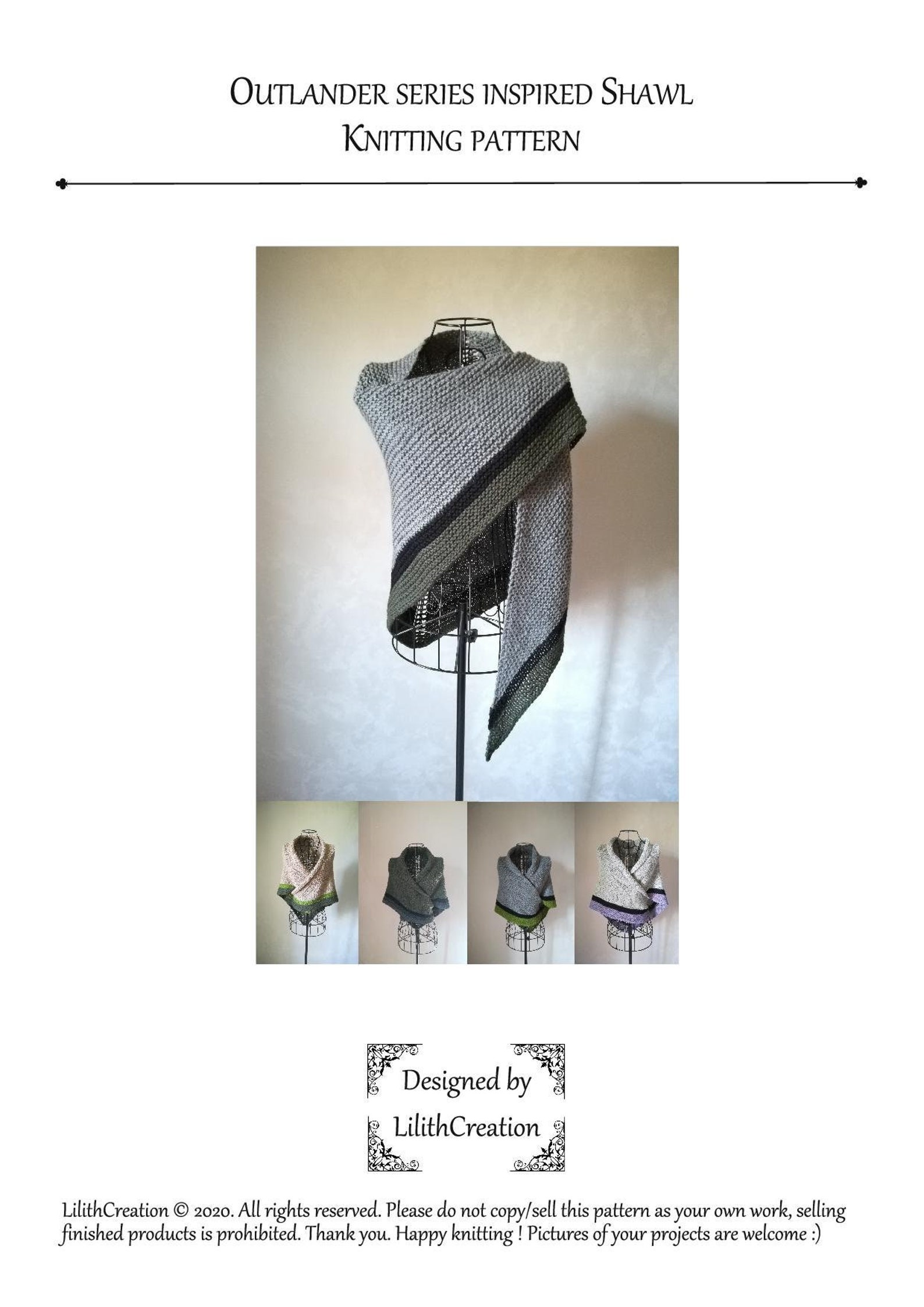 Outlander Shawl PATTERN Claire Shawl Knitting Pattern - Etsy