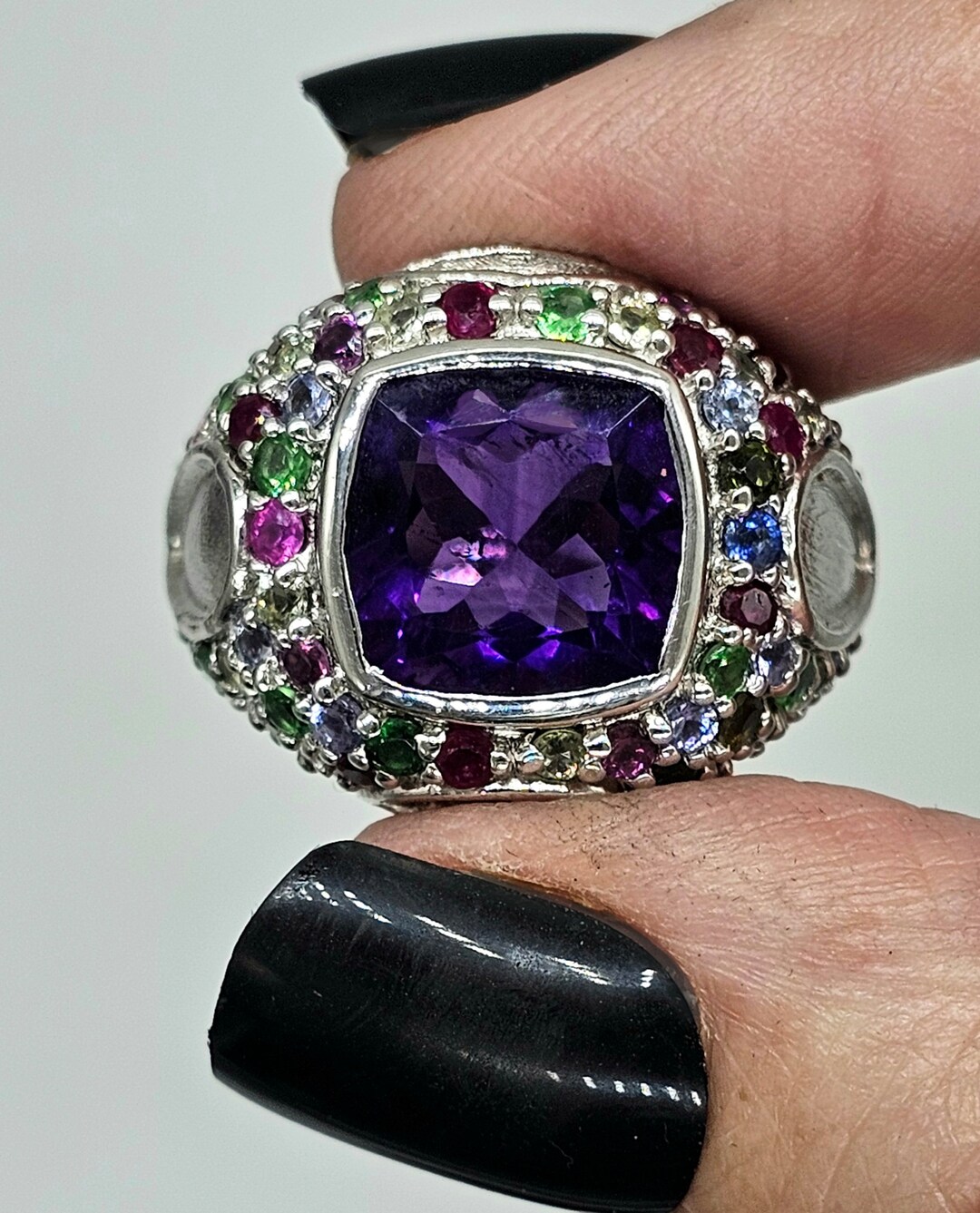 Amethyst, Tsavorite, Ruby, Blue Sapphire, Pink Sapphire & Yellow ...
