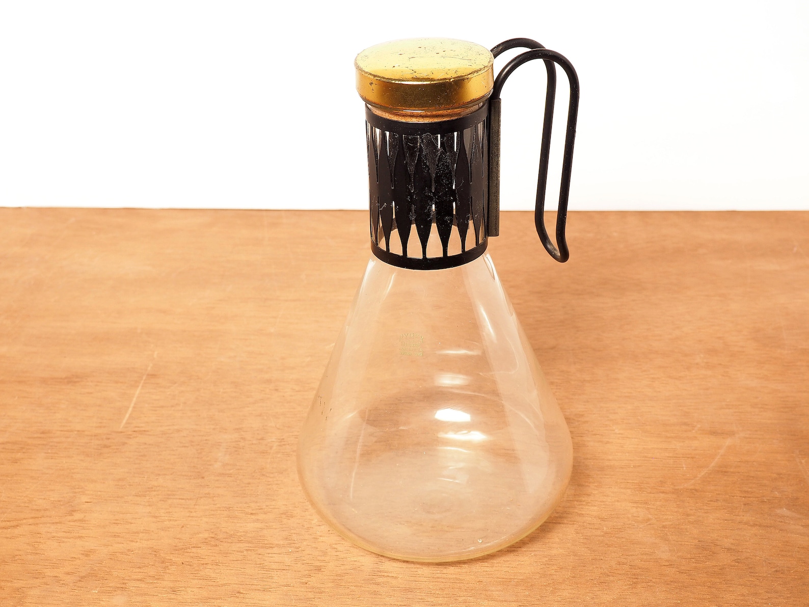 Vintage Pyrex Iron Carafe Decanter Glass Pitcher Mid Century Modern ...